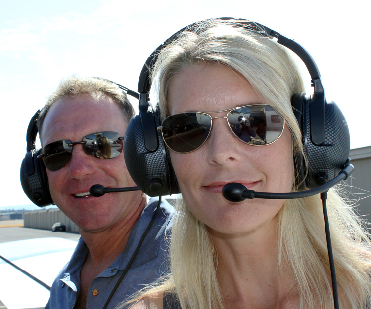 Pilot and CoPilot Wear Flightcom Denali Headsets - Flightcom